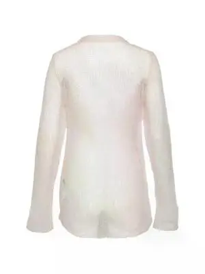 Yohji Yamamoto Open-knit Long-sleeve Sweater