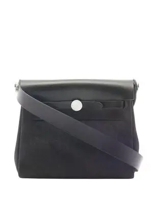 Hermès 2026 Military Toile And Vache Hunter Herbag Zip 20 Crossbody Bag - Black