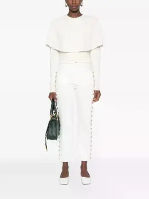 Chloé Scallop-detail Cropped Jeans