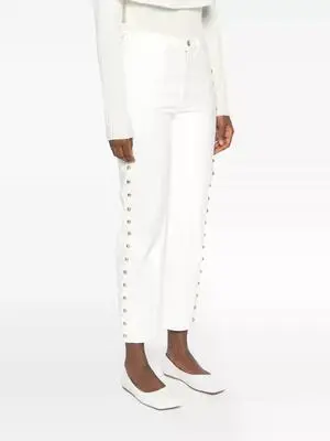 Chloé Scallop-detail Cropped Jeans