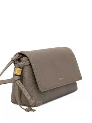 COCCINELLE Mini Thess Grainy Leather Shoulder Bag - Grey