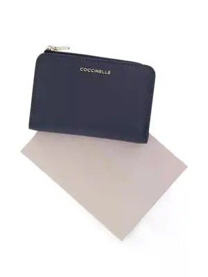 COCCINELLE Small Metallic Logo-print Leather Wallet