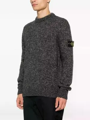 Stone Island Marl Knit Crew Neck Sweater