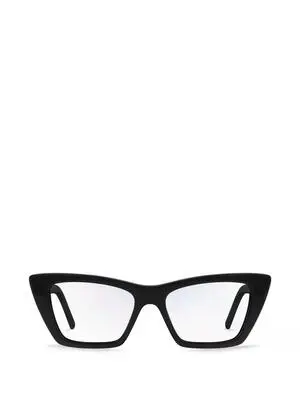 Saint Laurent Acetate Cat Eye Glasses - Black