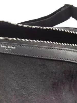Saint Laurent 2010s Leather-trim Belt Bag - Black