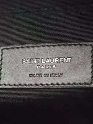 Saint Laurent 2010s Leather-trim Belt Bag - Black
