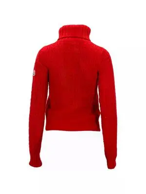 Moncler Cable-knit Roll-neck Sweater - Red