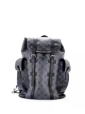 LOUIS VUITTON Christopher Reverse Monogram Eclipse Canvas Mm Backpack - Black