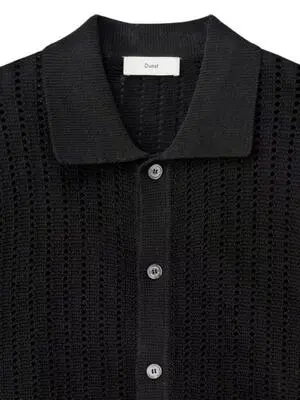 DUNST Crochet-knit Collared Cardigan