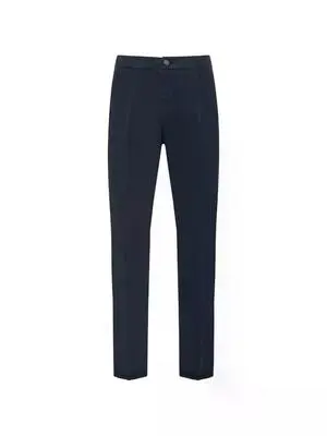 RICHARD J. BROWN Caprera Logo-patch Button-fastening Trousers - Blue