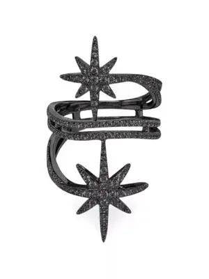APM MONACO Star-motif Crystal-embellished Ring - Black