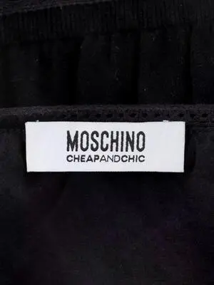 Moschino Cotton Lace-trimmed Sleeveless Square Neck Dress