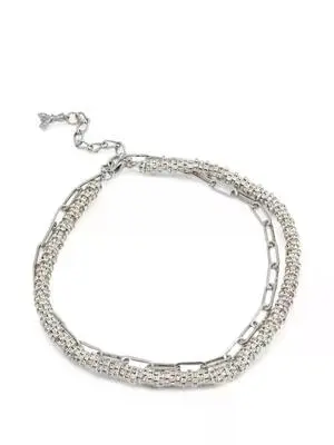 Patrizia Pepe Crystal-embellished Necklace - Silver