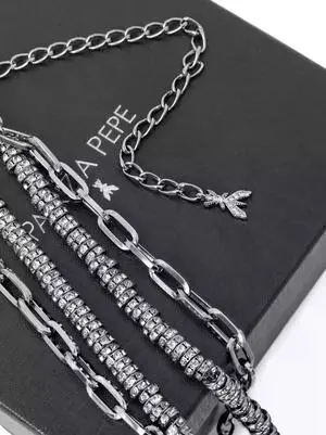 Patrizia Pepe Crystal-embellished Chain-link Belt