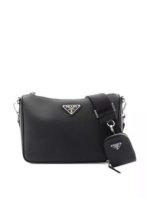 Prada 2013-2026 Saffiano Zip Top Crossbody Bag - Black