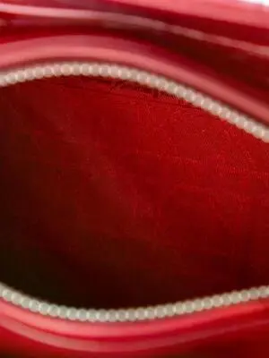 Dior 2015 Medium Patent Cannage Lady Satchel - Red