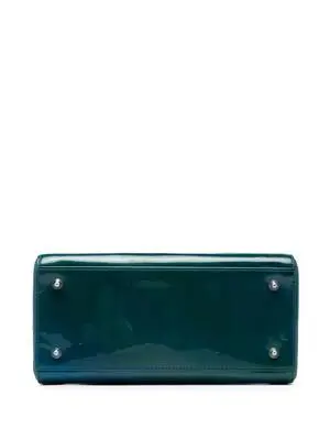 Dior 2015 Medium Patent Lady Satchel - Blue