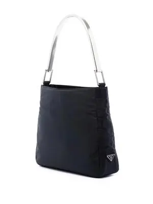 Prada 2000-2013 Tessuto Metal Handle Bag Shoulder Bag