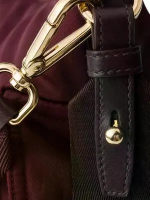 Prada Large Re-nylon And Leather Bag - Red
