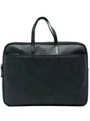 Fendi 2010-2026 Zucca Spalmati Business Bag - Black
