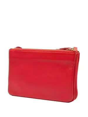 Celine 2013 Small Lambskin Trio Crossbody Bag - Red
