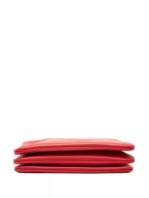 Celine 2013 Small Lambskin Trio Crossbody Bag - Red
