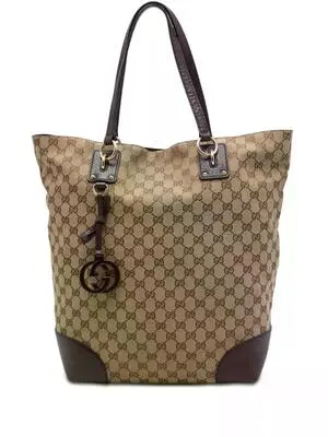 Gucci Gg Canvas Gg Charm Tote Bag