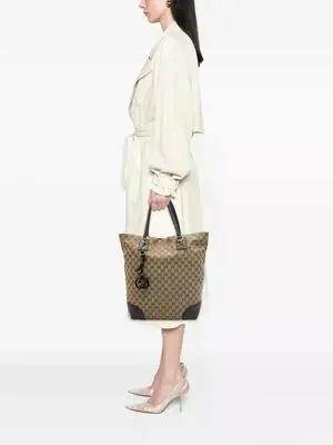 Gucci Gg Canvas Gg Charm Tote Bag
