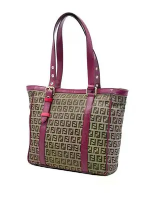 Fendi Zucchino Canvas Shopping Tote Bag