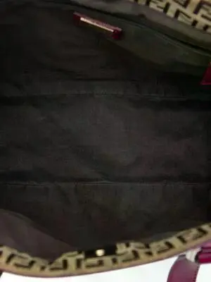 Fendi Zucchino Canvas Shopping Tote Bag