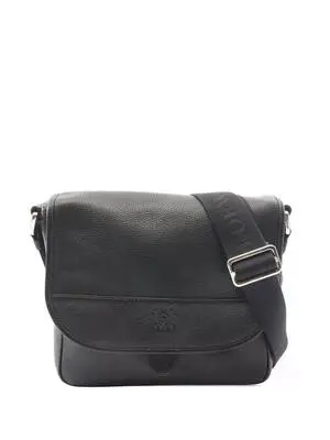 Loewe 2020 Leather Anagram Crossbody Bag - Black