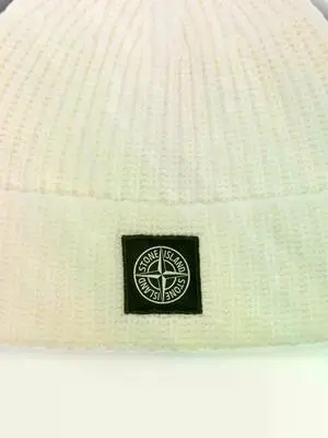 Stone Island Logo-patch Ribbed-knit Beanie Hat