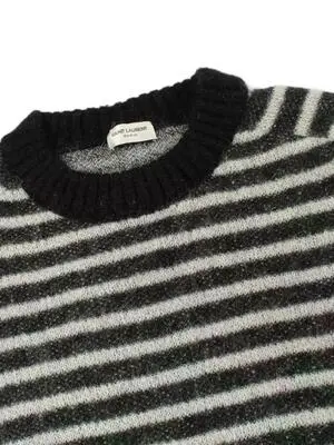 Saint Laurent Striped Crew-neck Sweater