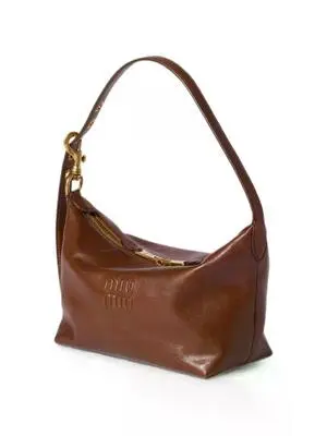 Miu Miu Spirit Nappa Leather Bag - Brown