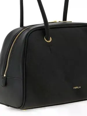 Furla Poppy Full-grain Leather Tote Bag - Black