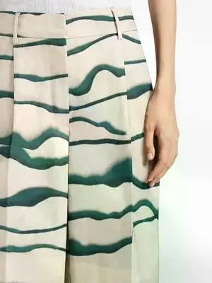 Liviana Conti Zack Abstract-print Pleated Trousers