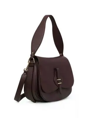 COCCINELLE Grained Leather Shoulder Bag - Red