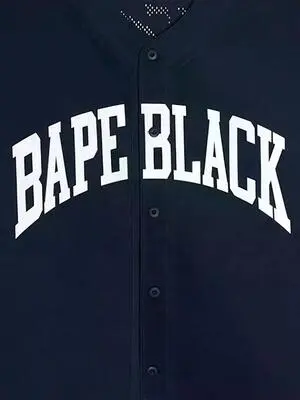 A BATHING APE Logo-print Collarless Shirt