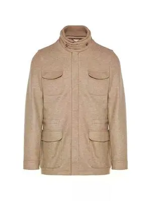 MANDELLI Multi-pocket High-neck Jacket - Neutrals