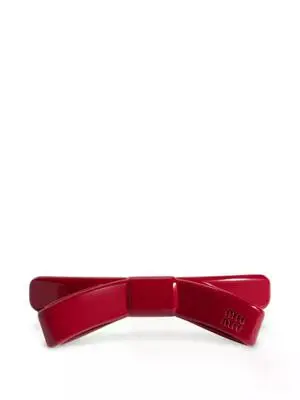 Miu Miu Bow-shaped Hair Clip - Red