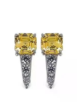 Fantasia By Deserio Silver Tone Earrings
