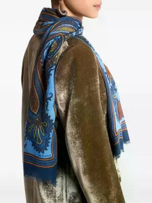 Etro Paisley-print Frayed Scarf