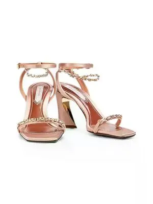 Zimmermann Chain-trimmed Satin Sandals