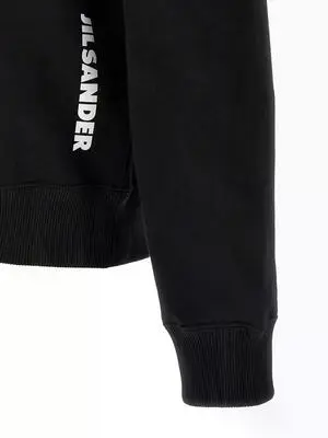 JIL SANDER Logo-print Drawstring Hoodie - Black