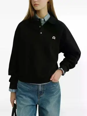 DUNST Leather Logo-patch Polo Shirt