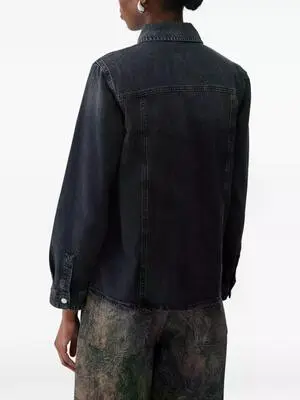 Liu Jo Slim Fit Denim Shirt With Embroidered Jewel Pockets