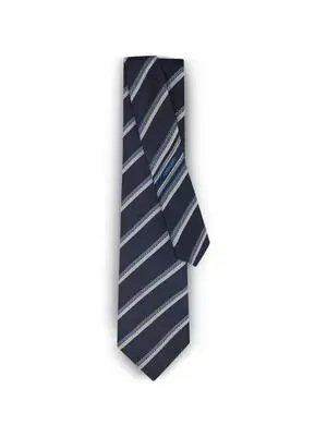 FERRAGAMO Regimental-jacquard Silk Tie - Blue