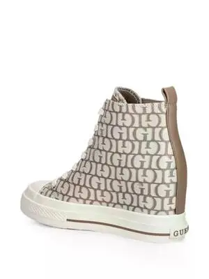 Guess Monogram-print Lace-up Sneakers
