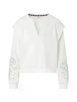 Liu Jo Sweatshirt With Jewel Embroidery - White