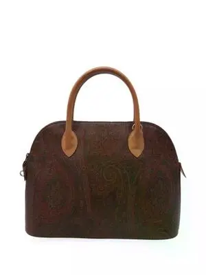 Etro 1995 Paisley Satchel Bag - Brown